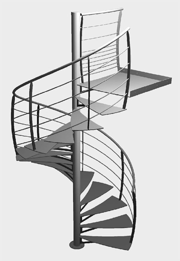 Escalier Hélicoïdal et Colimaçon en Métal – Compact et Élégant
